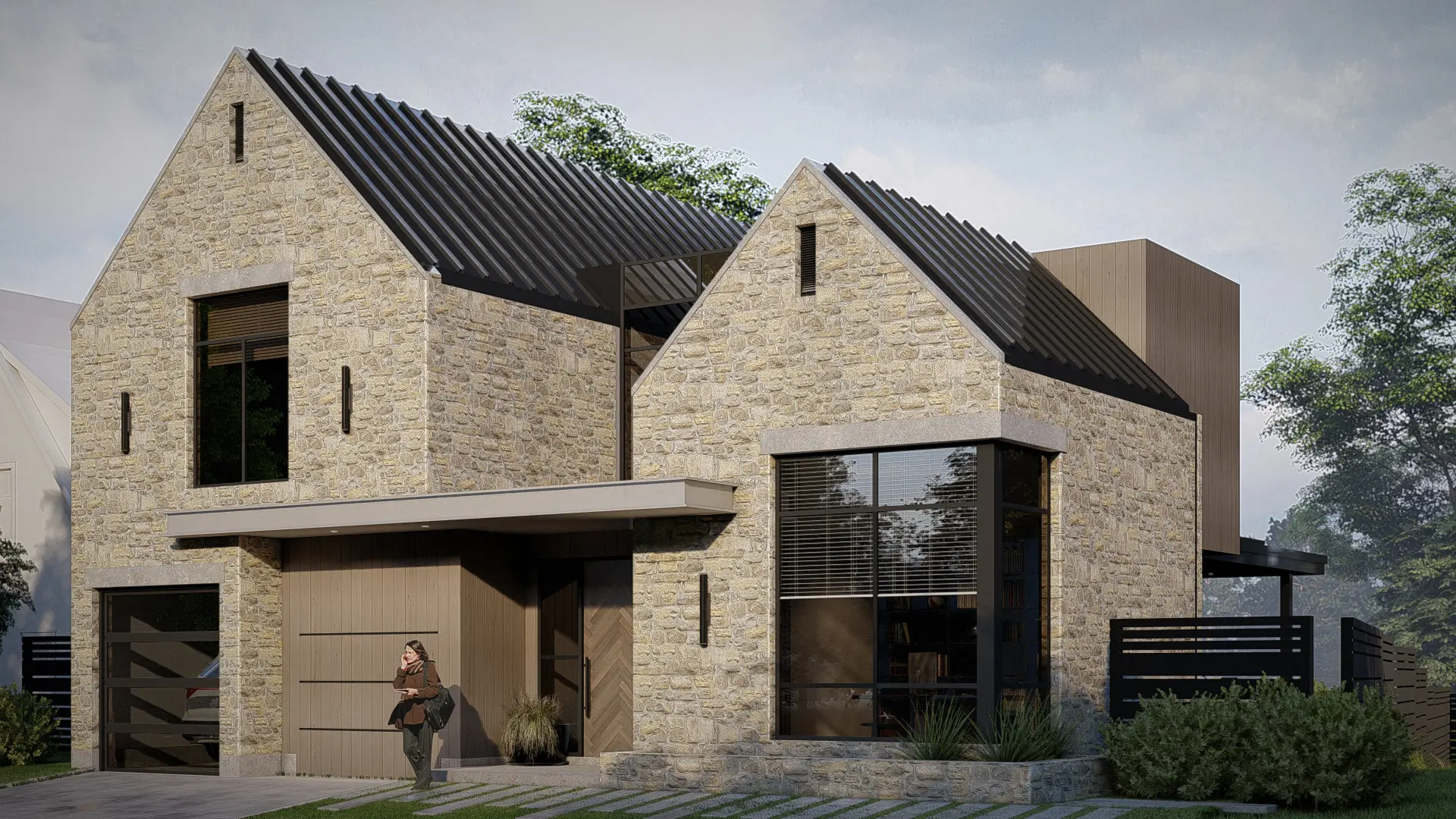 Stone Clad Manor - Modern Home Design Company